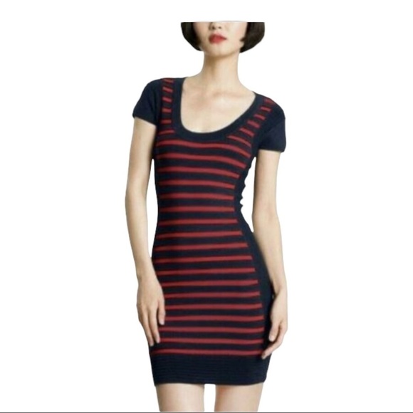 French Connection | Dresses | French Connection Bodycon Bandage Striped ...